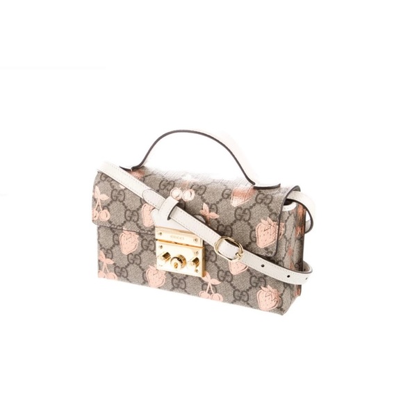 Gucci | Bags | Gucci Brownbeige Gg Supreme Canvas Berry Print Mini ...